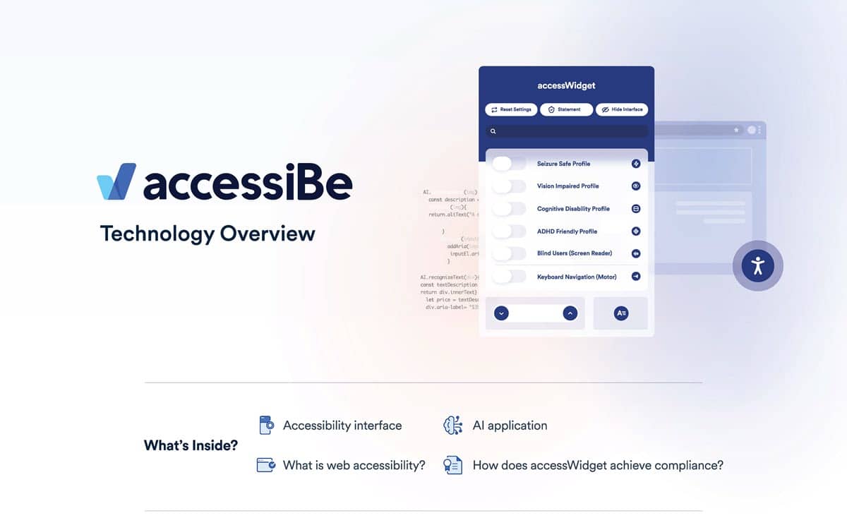 AccessiBe Technology Overview - Lookit Accessibility Solution